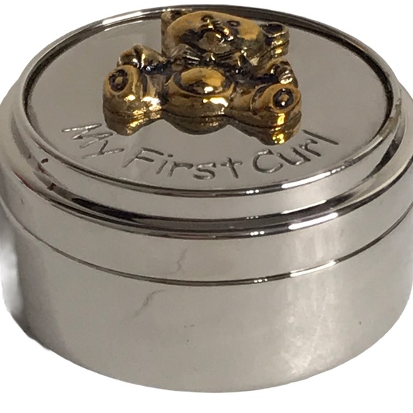 Godinger | Accessories | Godinger Baby First Curl Box Gold Accents ...